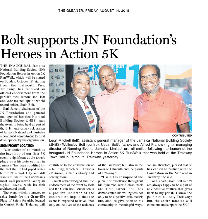 Bolt supports JN Foundation’s Heroes in Action 5K - JN Foundation